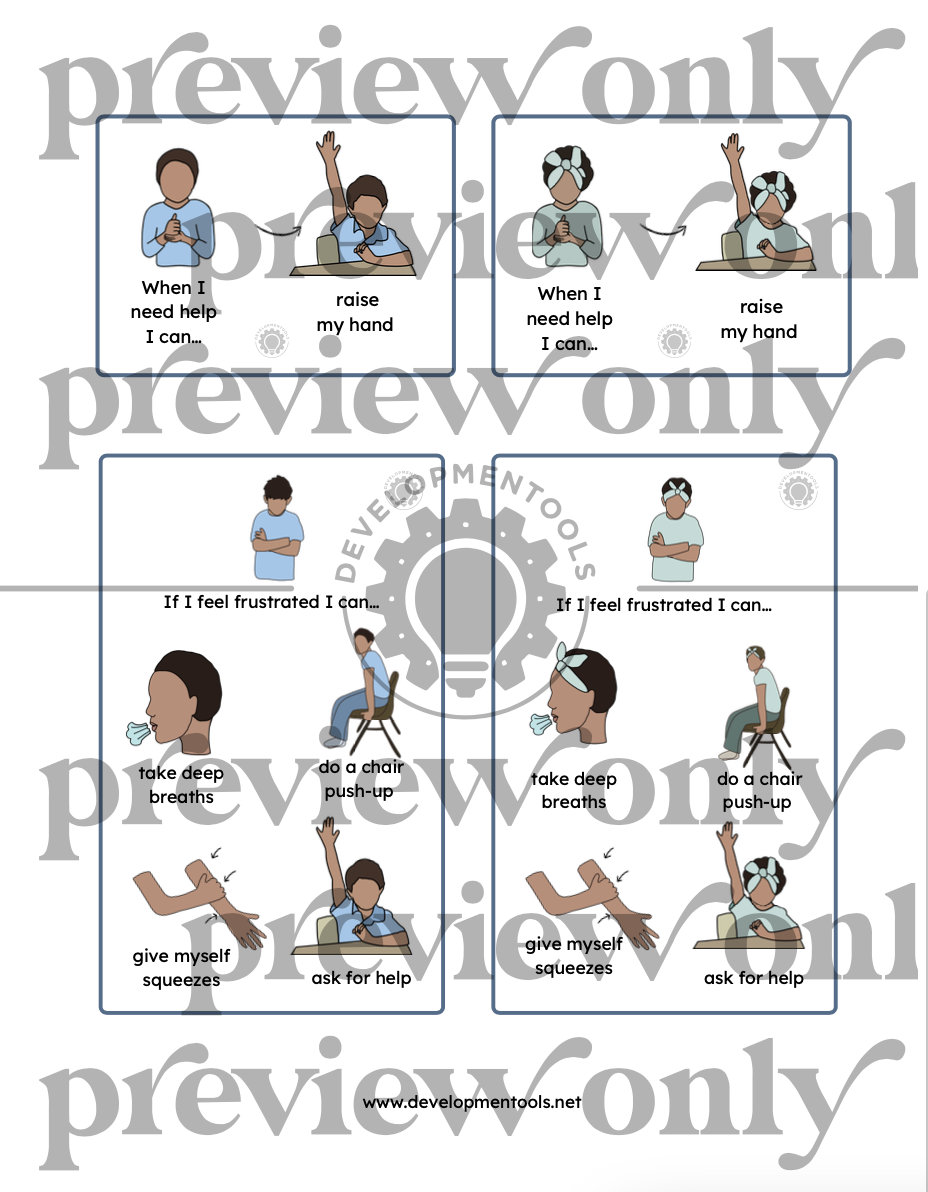 Visual Behavior Cues Desk Cards | Classroom Desk Visual | Classroom ...