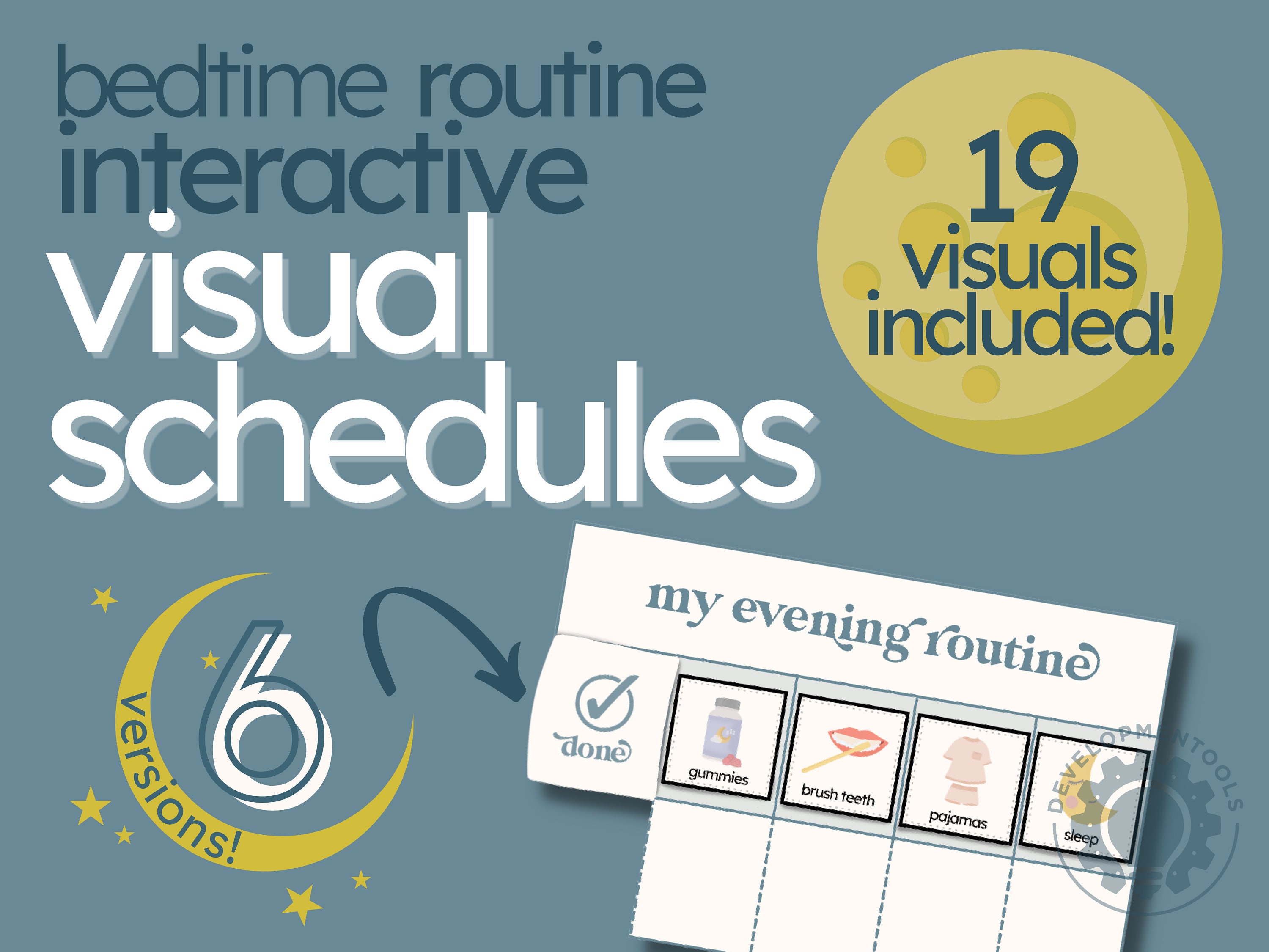 Instant Download | Bedtime, Sleep + Evening Routine Visual Schedule ...