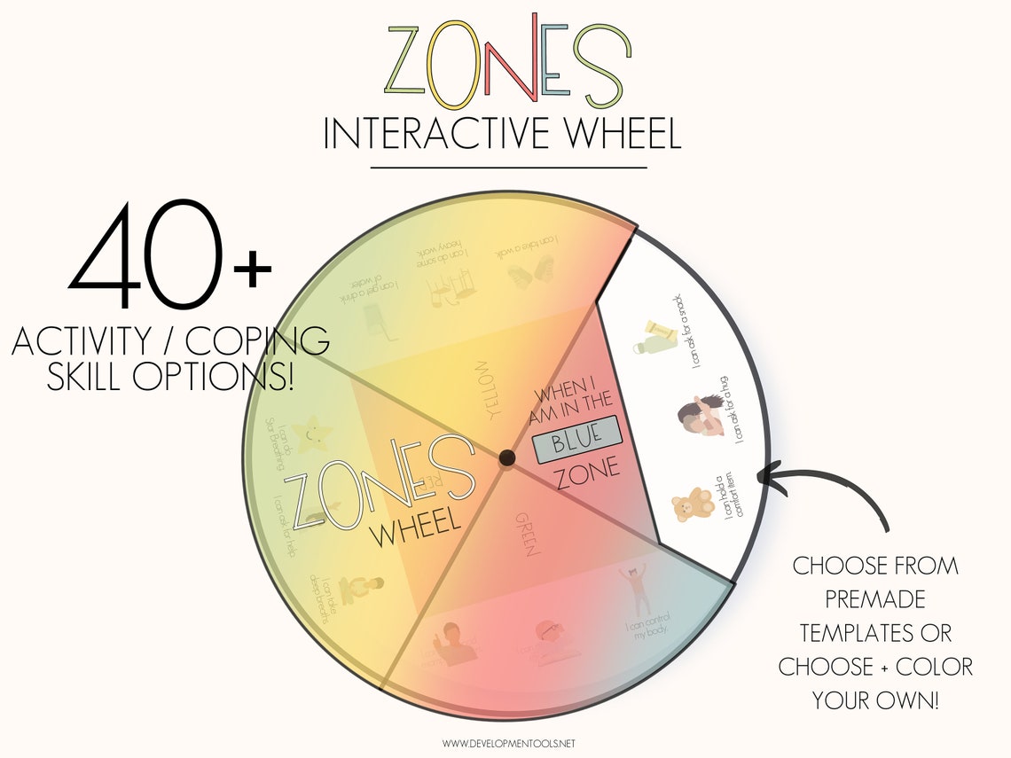 Zones Interactive Wheel | Activity Inspired by Zones of Self Regulation ...