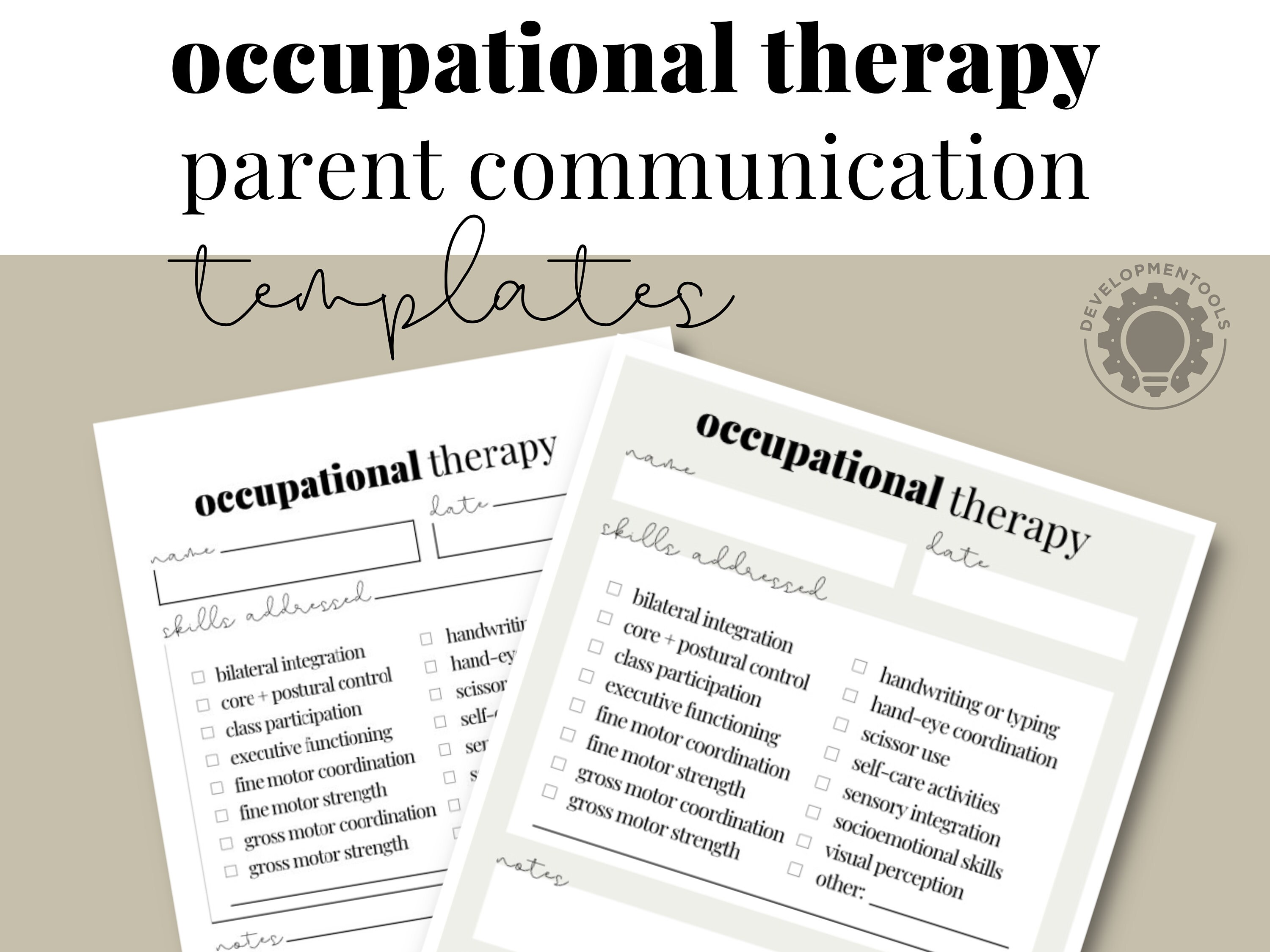 OT Resource | Parent Communication Note Templates | School Therapist ...