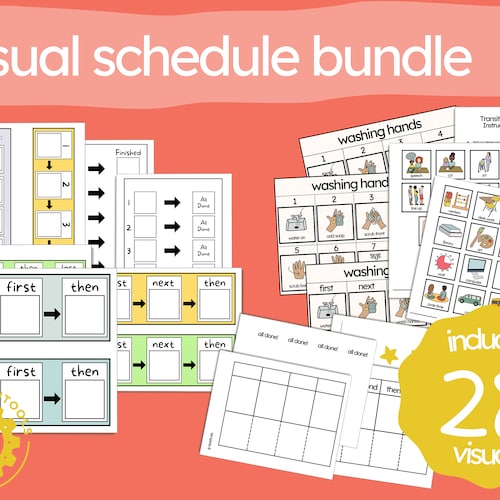 Visual Schedule & Transition Bundle Occupational Therapy - Etsy