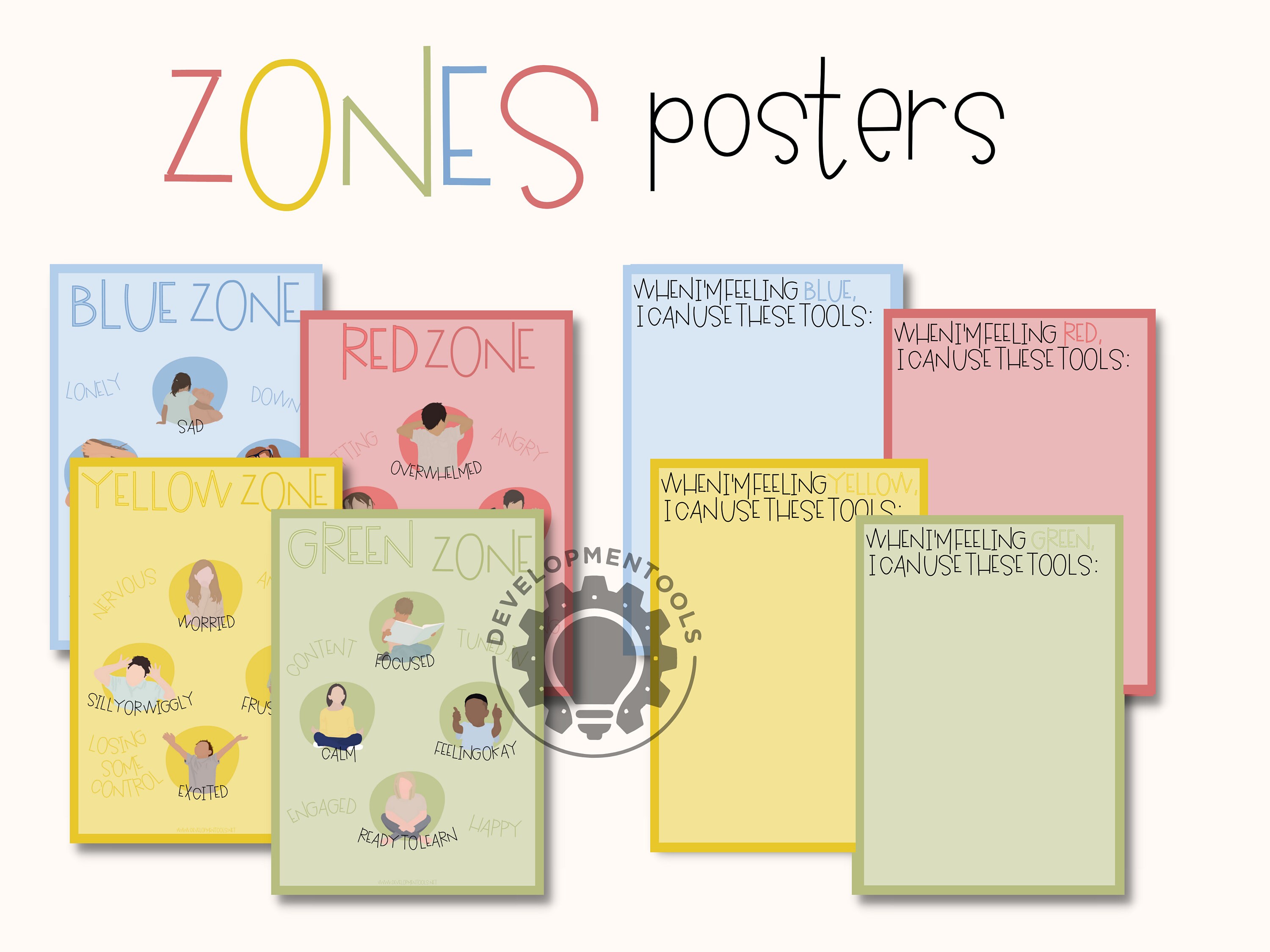 Zones of Regulation Inspired Starter Pack Self Regulation - Etsy