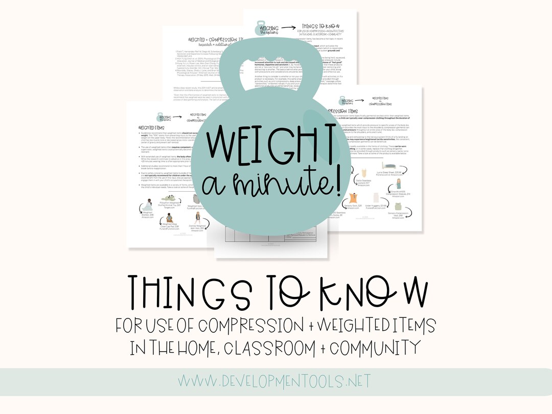 Considerations for Using Weighted and Compression Items | Occupational ...