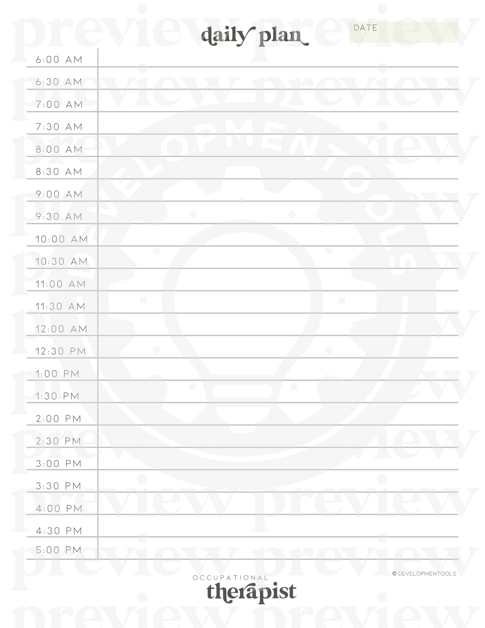 Instant Download Occupational Therapist Daily Planner OT - Etsy