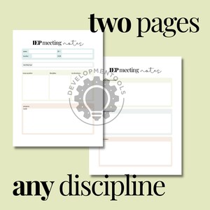 Instant Download | IEP Meetings Note Taking Graphic Organizer ...