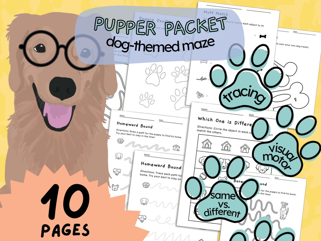 Visual Motor Visual Perceptual | Dog-themed Activity Packet | Toddler ...