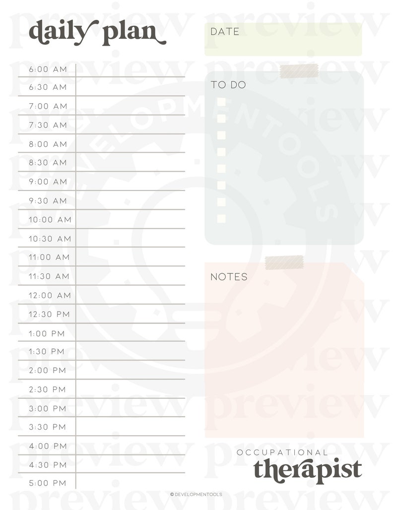 Instant Download Occupational Therapist Daily Planner OT - Etsy