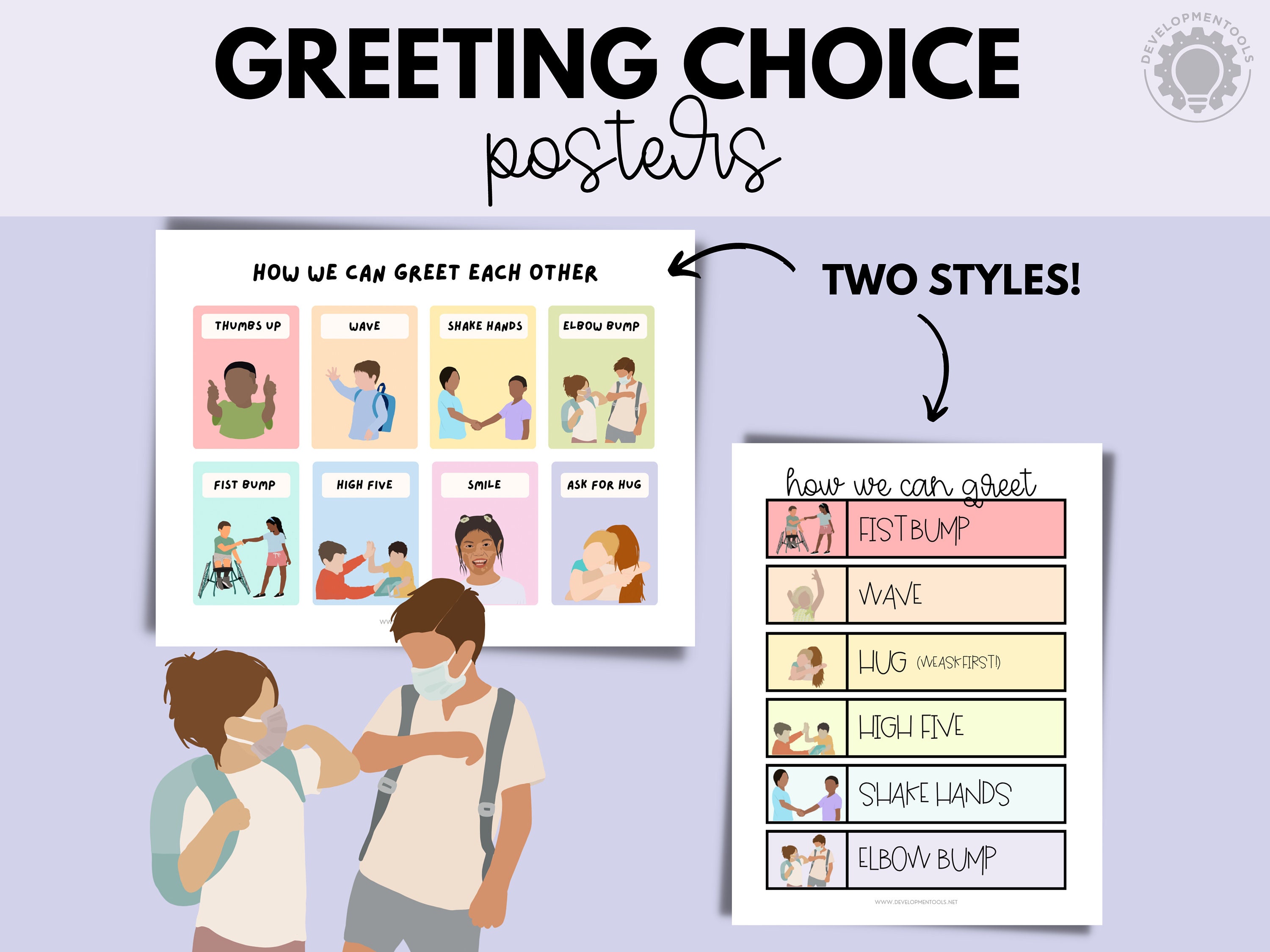 Greeting Choice Post | Visual Supports for Greetings | Classroom ...