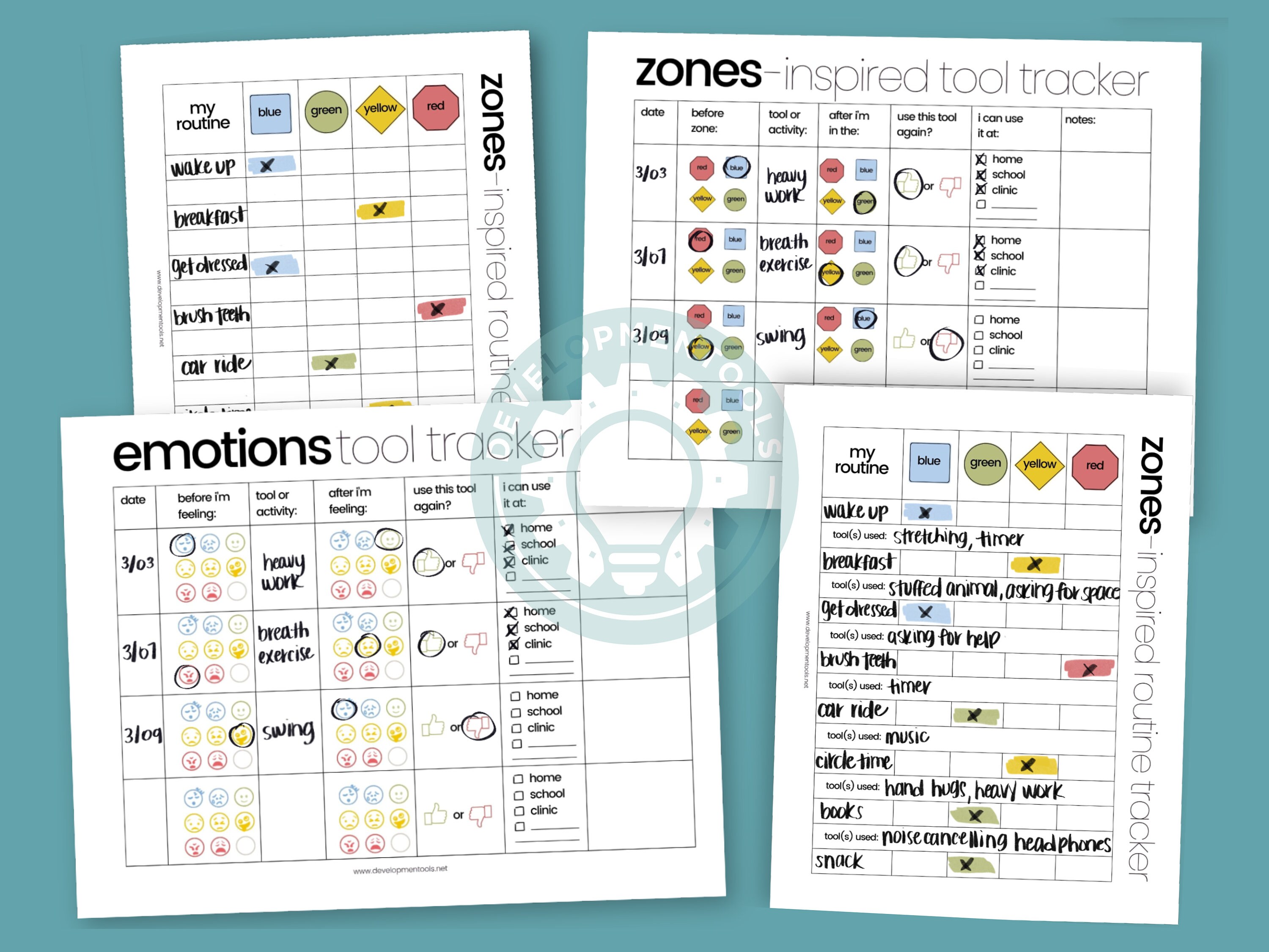 Zones of Self Regulation Inspired Sensory Tool Tracker for Social ...
