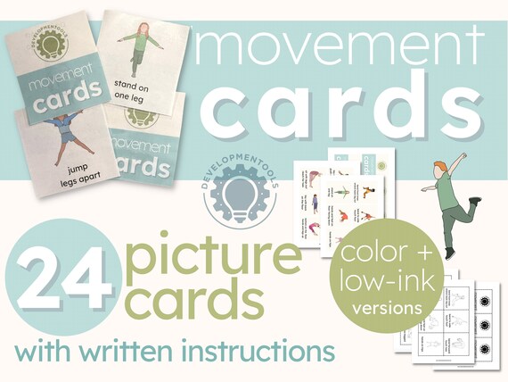 Instant Download Movement Card Deck Occupational Therapy | Etsy