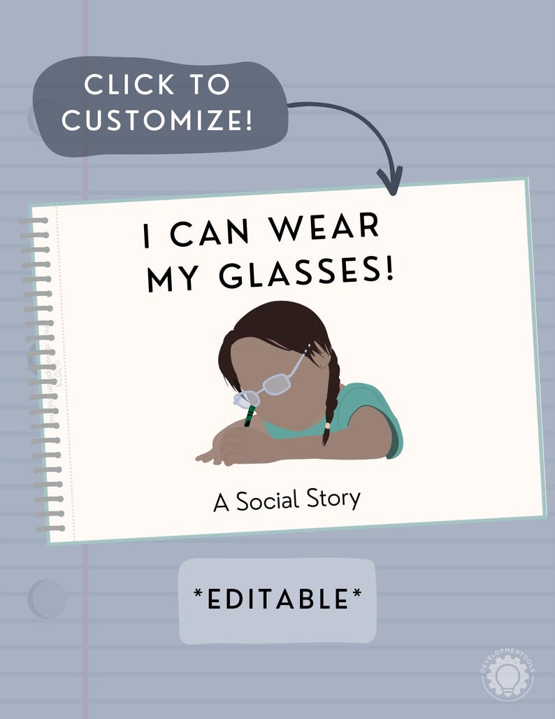 Wearing Glasses Social Story | Special Education (digital Download) - Etsy