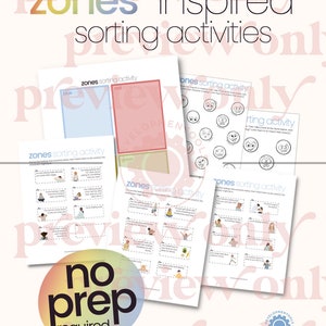 Zones of Regulation Inspired No-prep Sorting Activity | Self Regulation ...