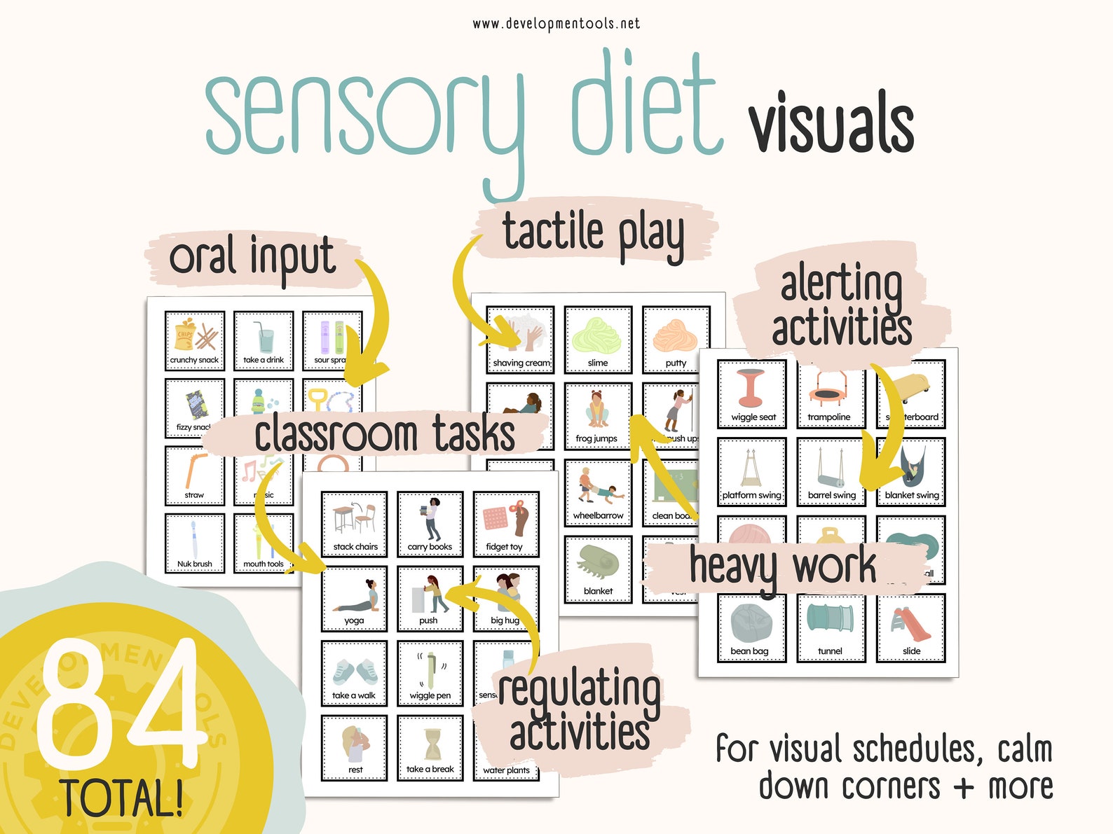 Sensory Diet Visuals | 84 PECS for Special Education (digital Download ...