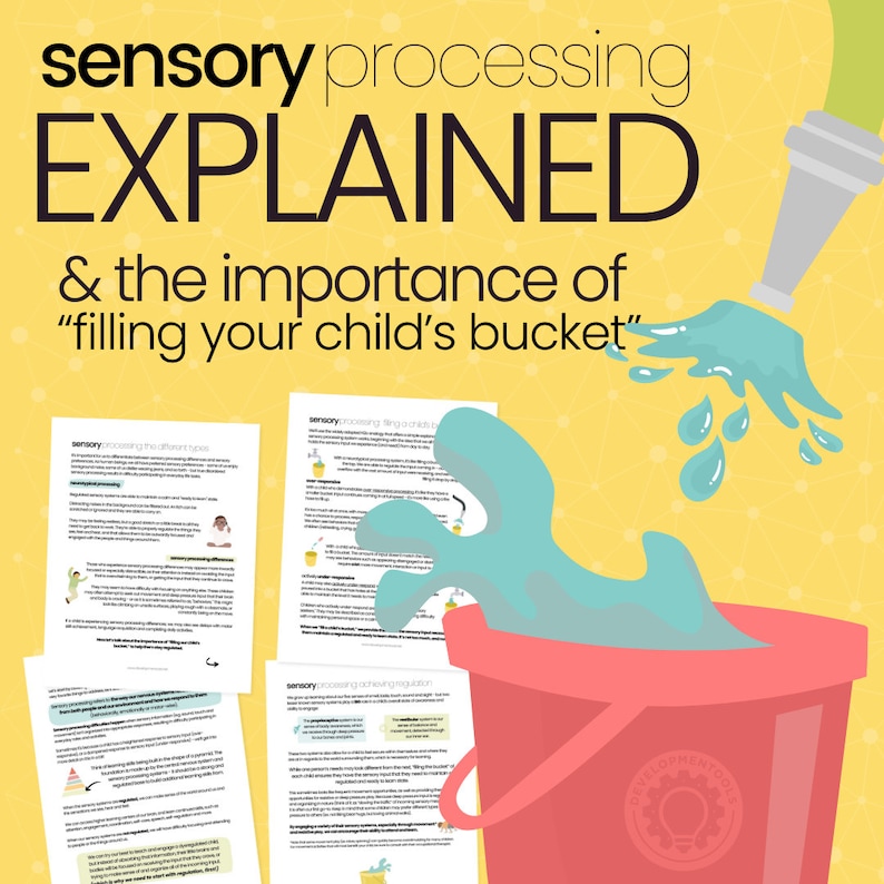 Sensory Processing Explained: Child's Bucket Concept (digital Download ...