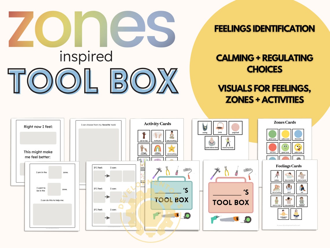 Zones of Regulation Inspired Starter Pack Self Regulation - Etsy