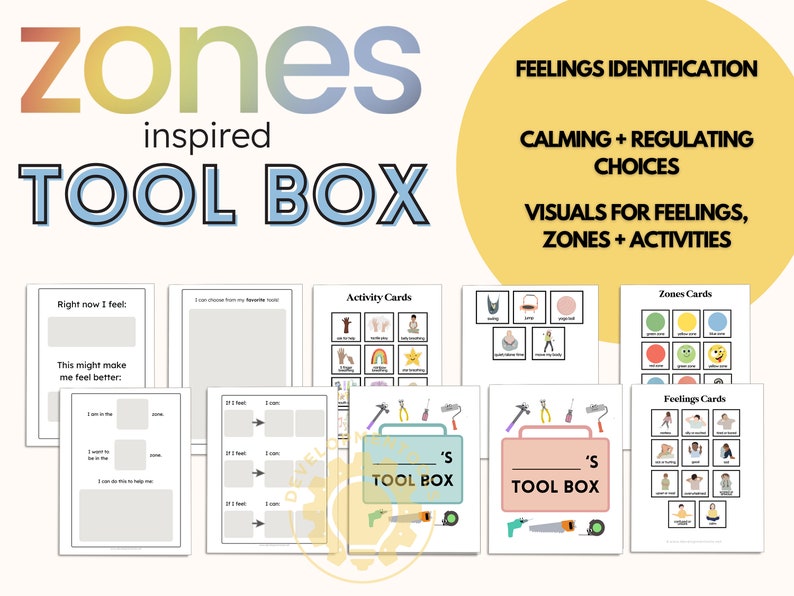 Zones of Regulation Inspired Starter Pack Self Regulation - Etsy