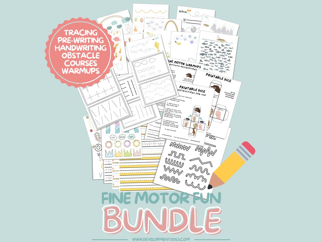 BUNDLE Fine Motor Fun: Warmup, Tracing and Handwriting Activities ...