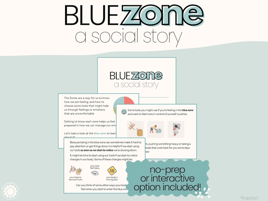 Zones for Self Regulation Inspired Social Story | the Blue Zone ...