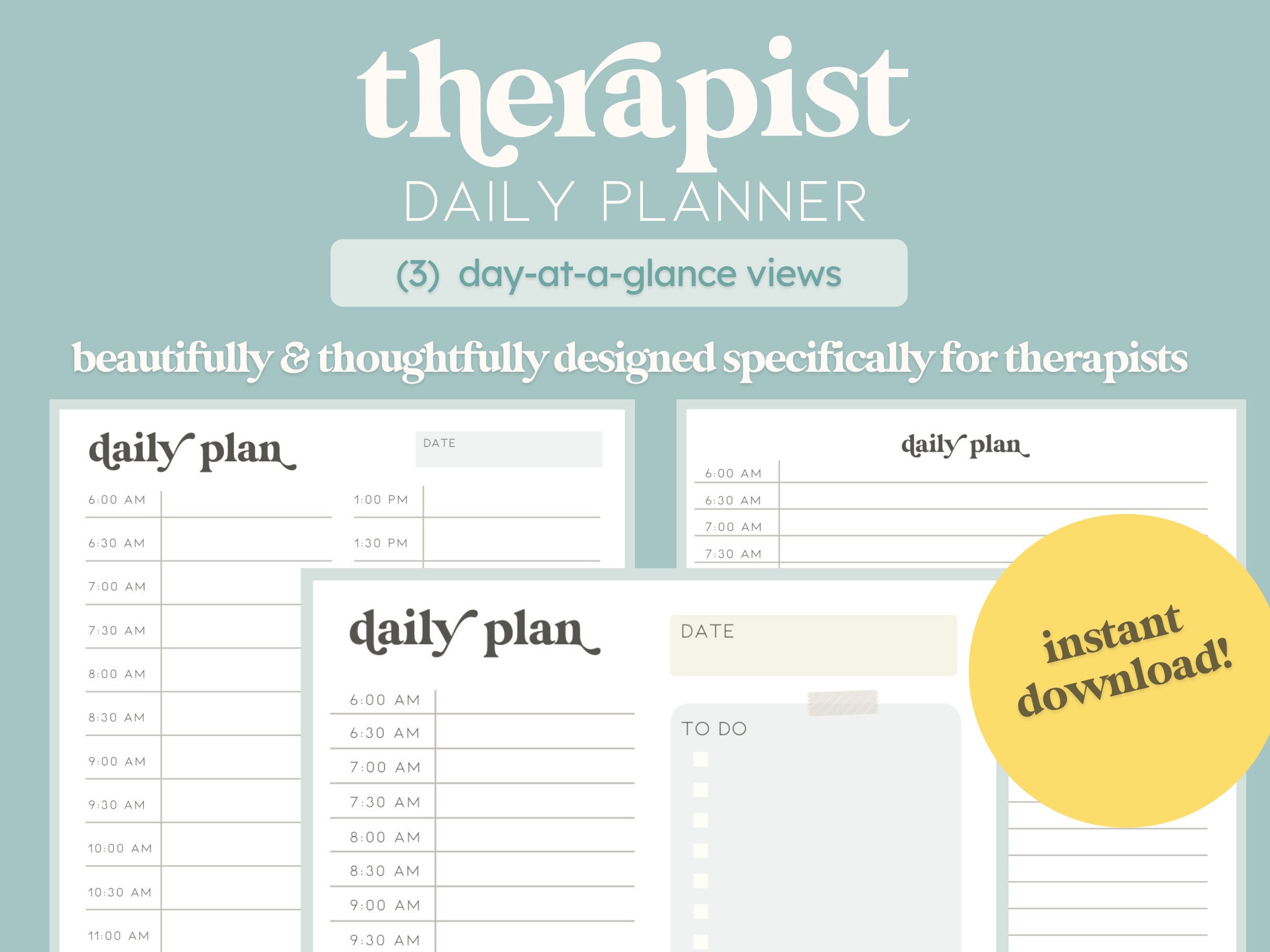 Instant Download Occupational Therapist Daily Planner OT - Etsy