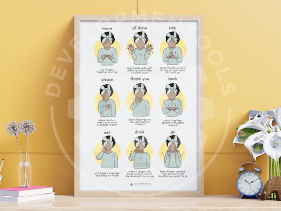 Instant Download Sign Language Posters: Basic 9 Signs OT - Etsy