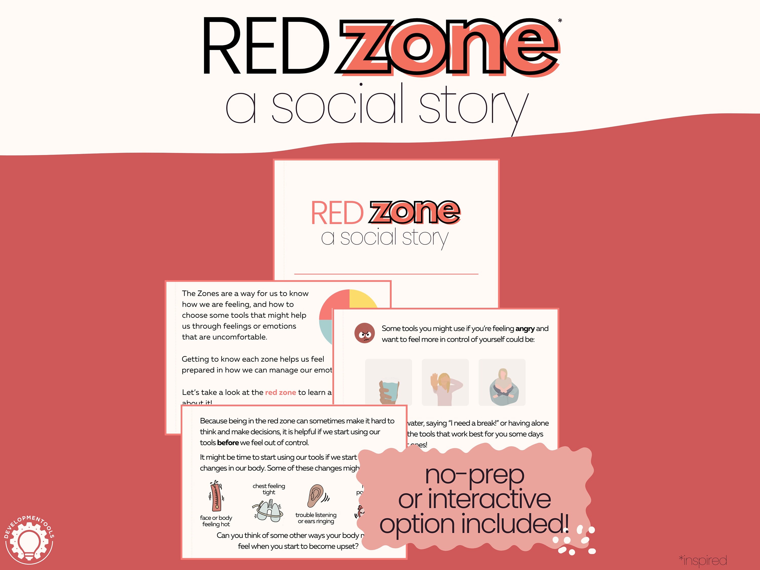 BUNDLE of Zones for Self Regulation Inspired Social Stories | Green Red ...
