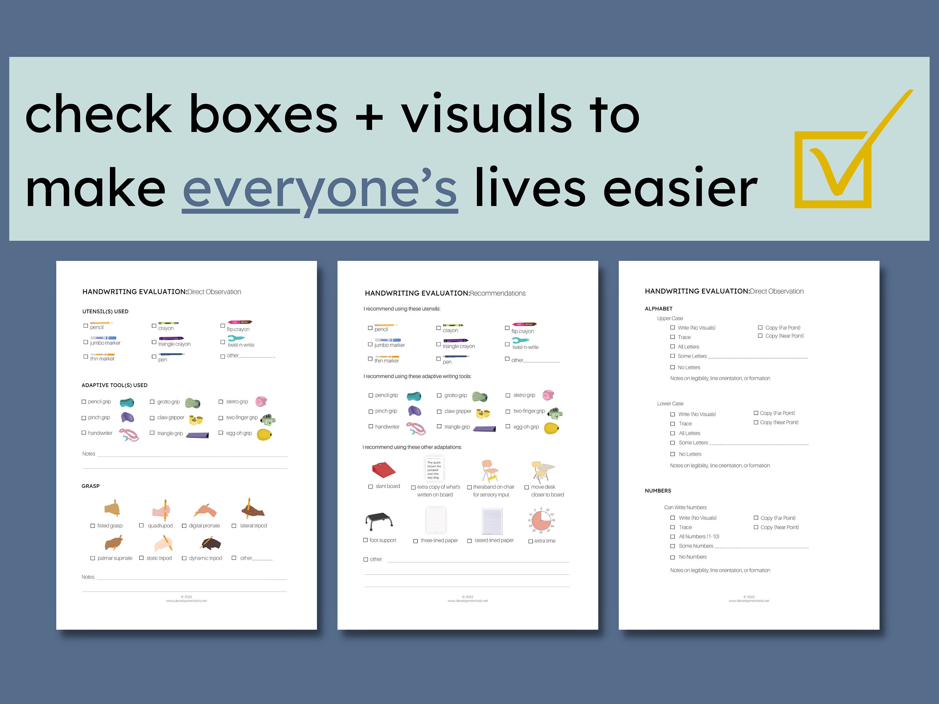 Instant Download Occupational Therapy Handwriting Evaluation ...