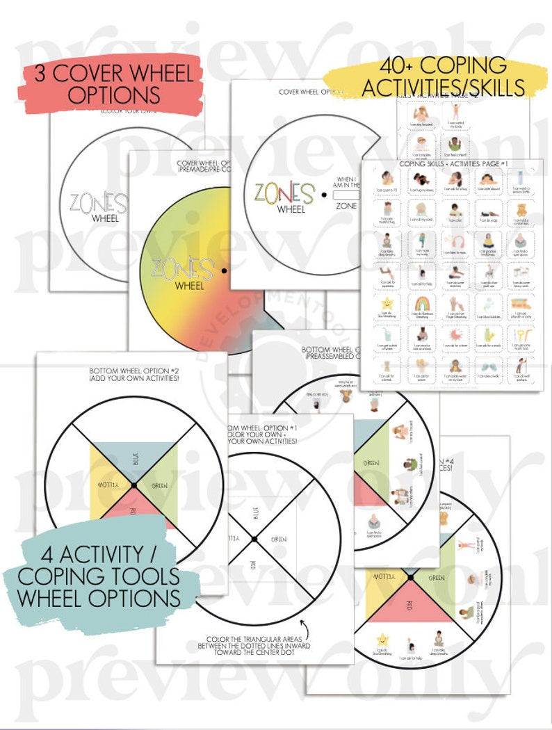 Zones Interactive Wheel | Activity Inspired by Zones of Self Regulation ...