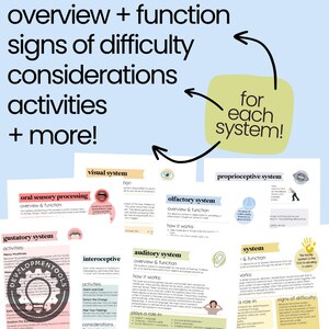 Sensory Simplified: All Eight Systems Digital Download | Occupational ...