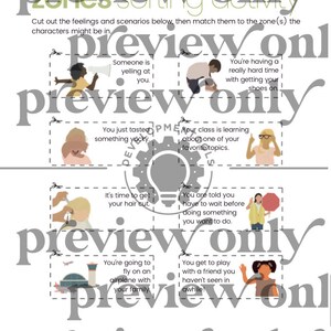 Zones of Regulation Inspired No-prep Sorting Activity Ver. 2 | Self ...