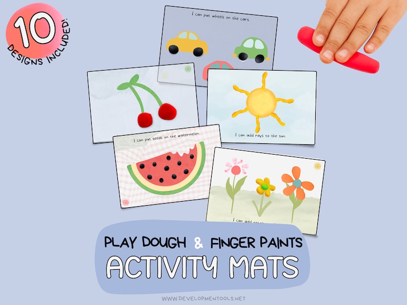 Printable Activity Mats Play Dough Mats Finger Paints Preschool ...