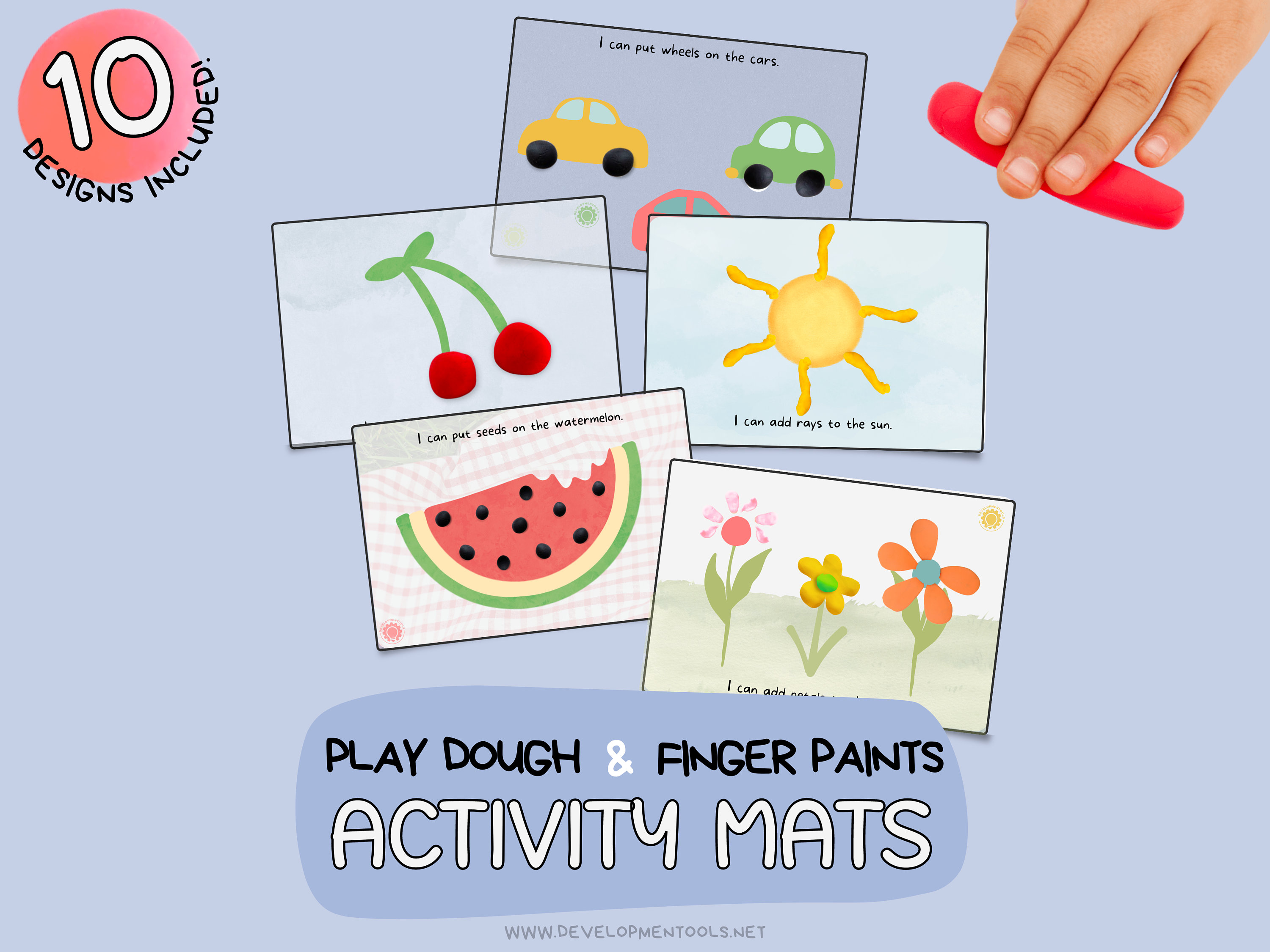 Printable Activity Mats | Play Dough Mats | Finger Paints | Preschool ...