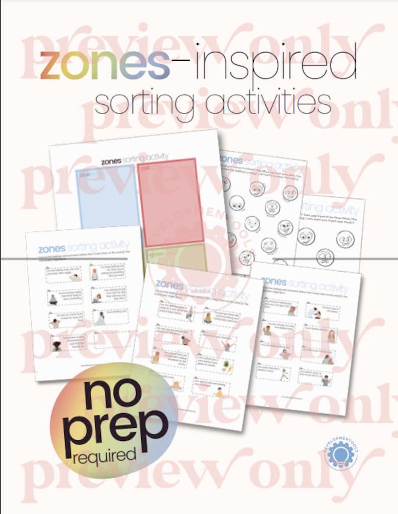 Zones of Regulation Sorting Activity Bundle (digital Download) - Etsy ...