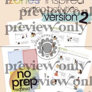 Zones of Regulation Inspired No-prep Sorting Activity Ver. 2 | Self ...
