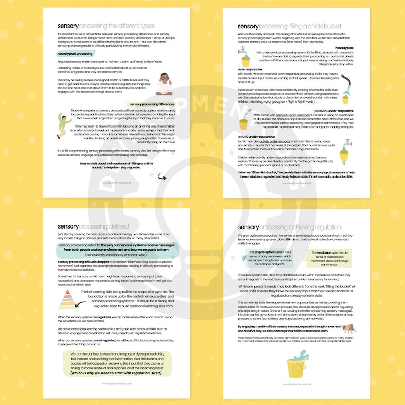 Sensory Processing Explained: Filling Your Child's Bucket, for Ots ...