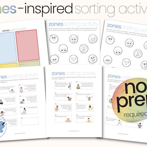 Zones of Regulation Inspired Starter Pack | Self Regulation | Social ...