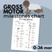 Gross Motor Milestones Chart | Early Intervention | Early Childhood ...