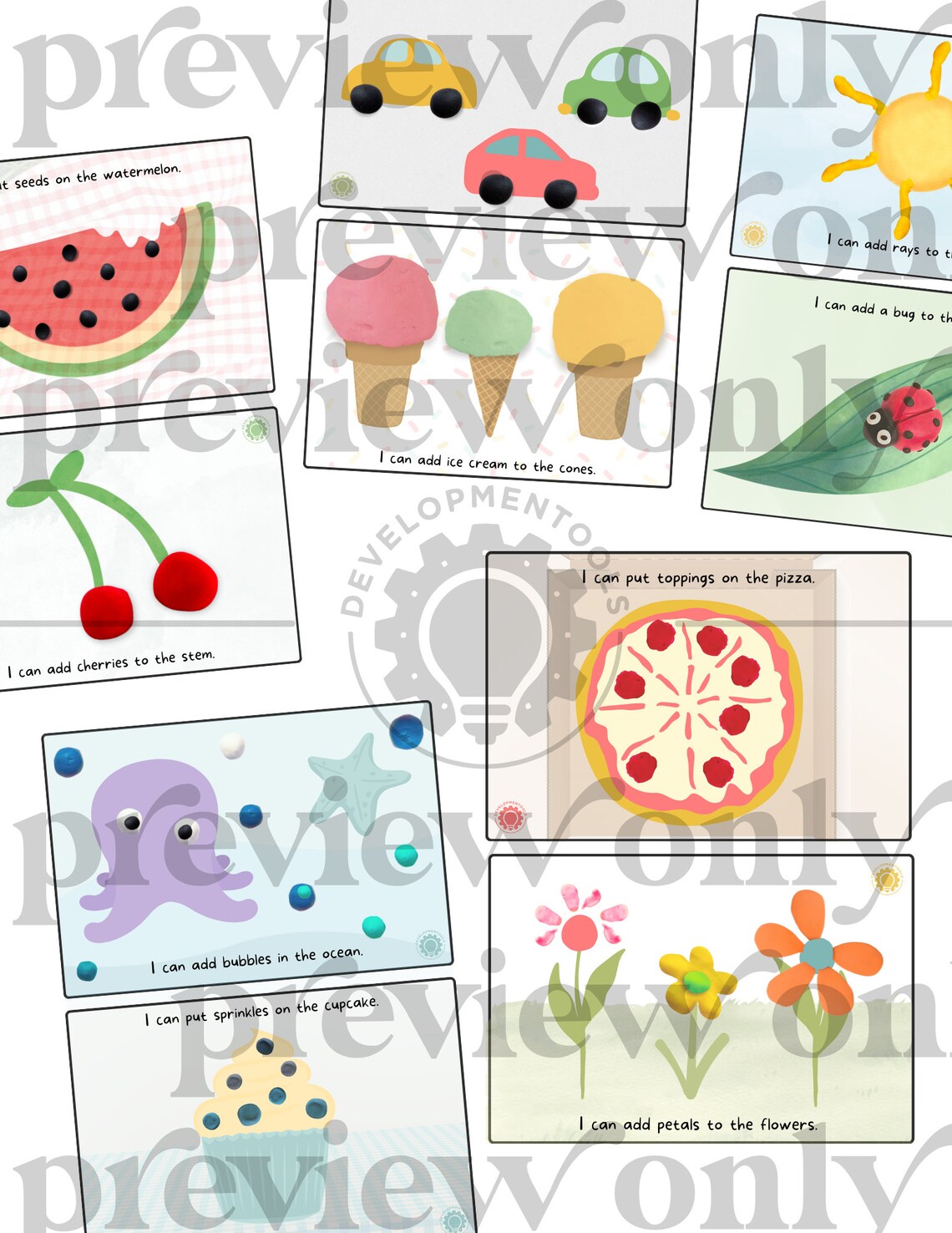 Printable Activity Mats Play Dough Mats Finger Paints Preschool ...