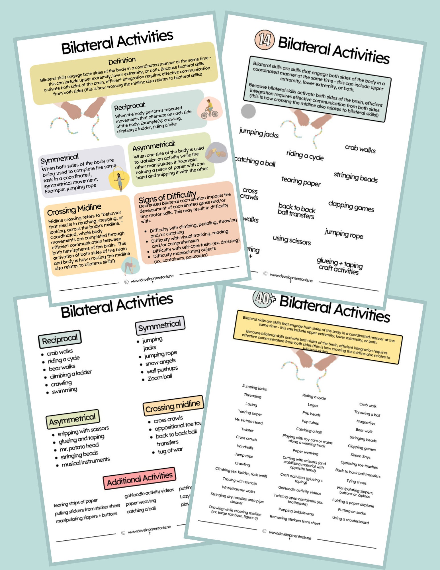 Bilateral Integration Activities | Pediatric Occupational Therapy ...