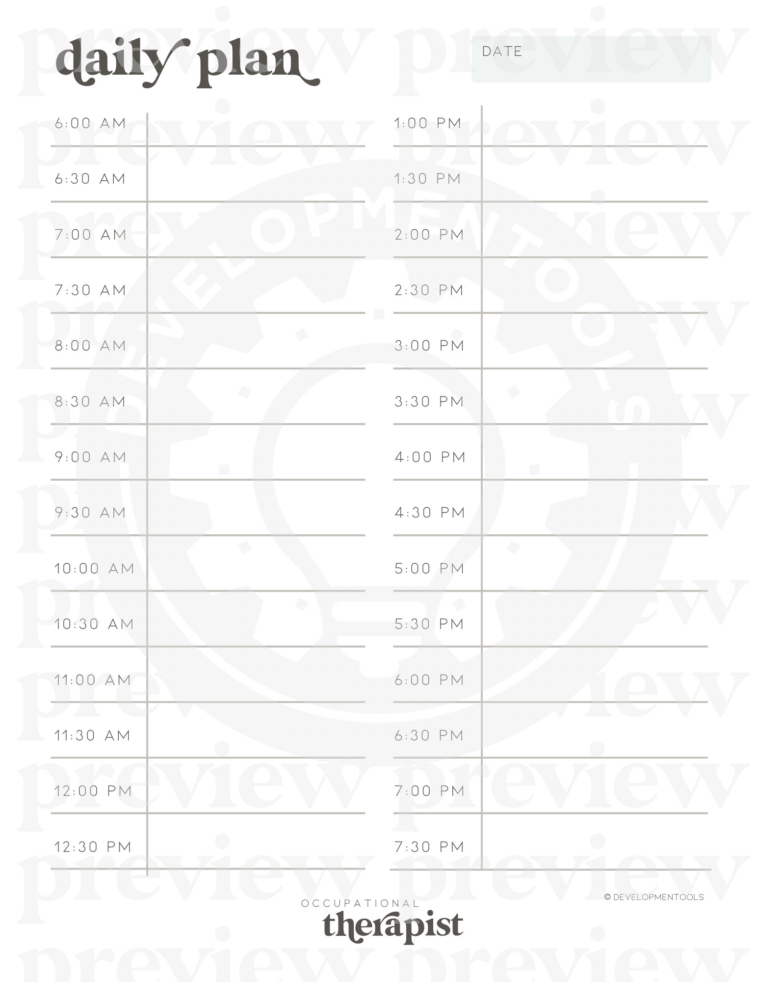 Instant Download Occupational Therapist Daily Planner OT - Etsy