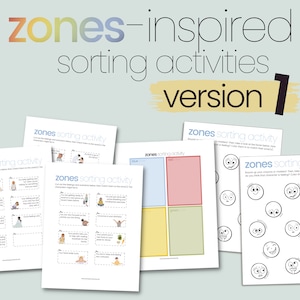 Zones of Regulation Inspired No-prep Sorting Activity | Self Regulation ...