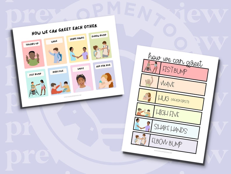 Greeting Choice Post | Visual Supports for Greetings | Classroom ...