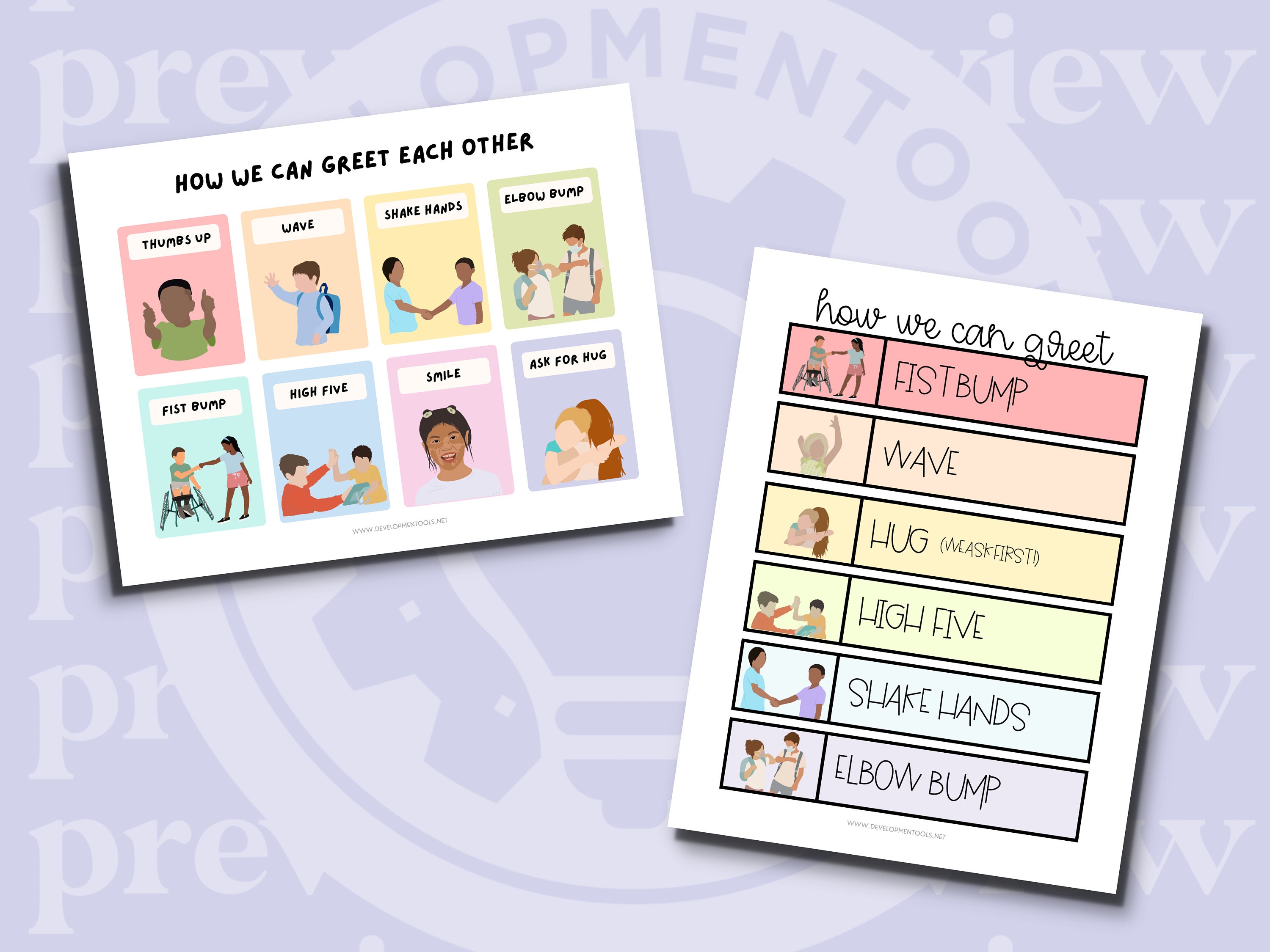 Greeting Choice Post | Visual Supports for Greetings | Classroom ...