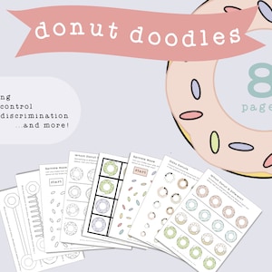 Donut Doodles Activity Packet | Preschool Worksheet | Homeschool ...