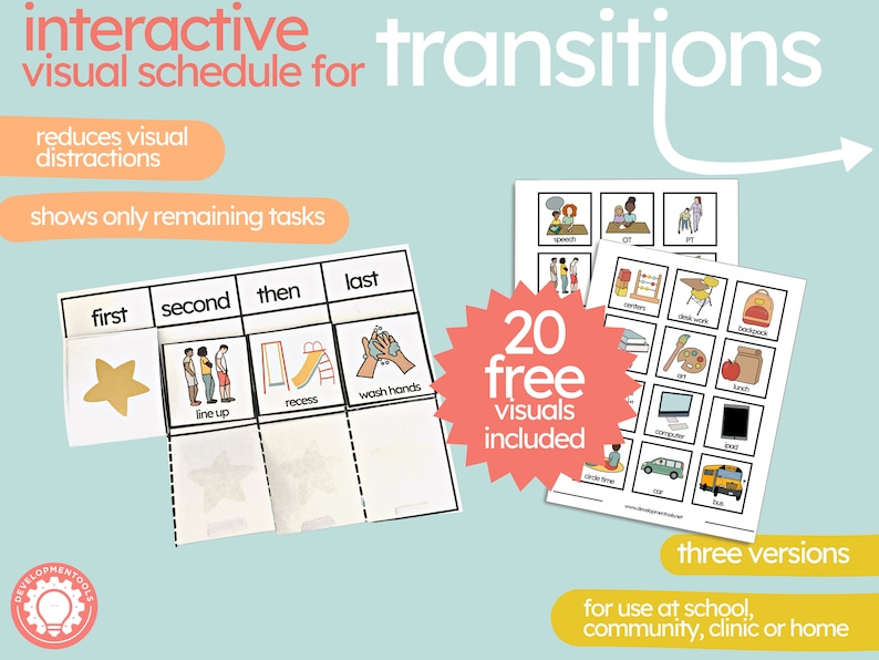 Classroom Transitions | Interactive First/then Visual Schedule for ...