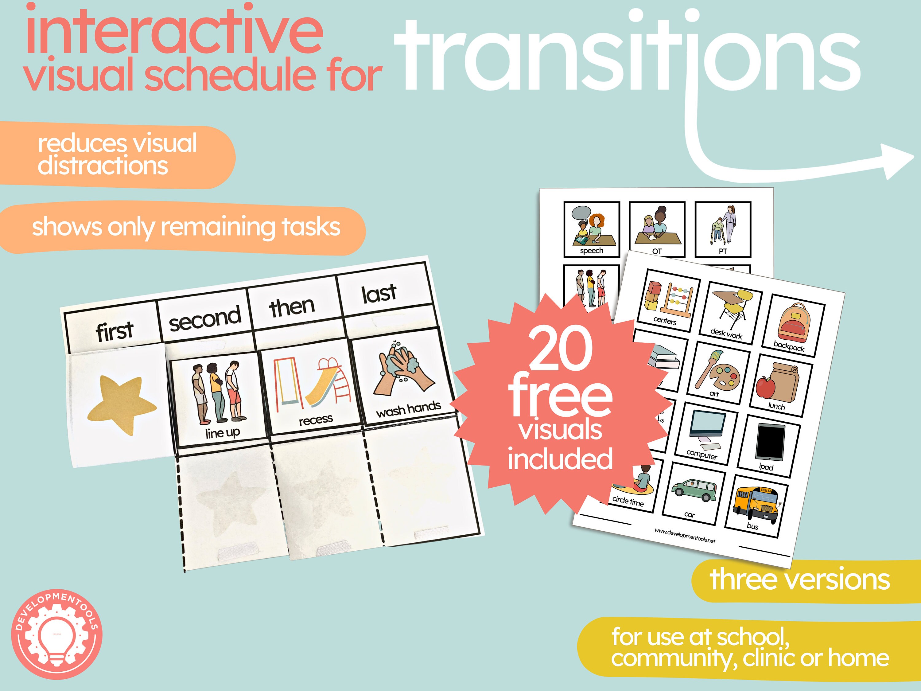 Classroom Transitions | Interactive First/then Visual Schedule for ...