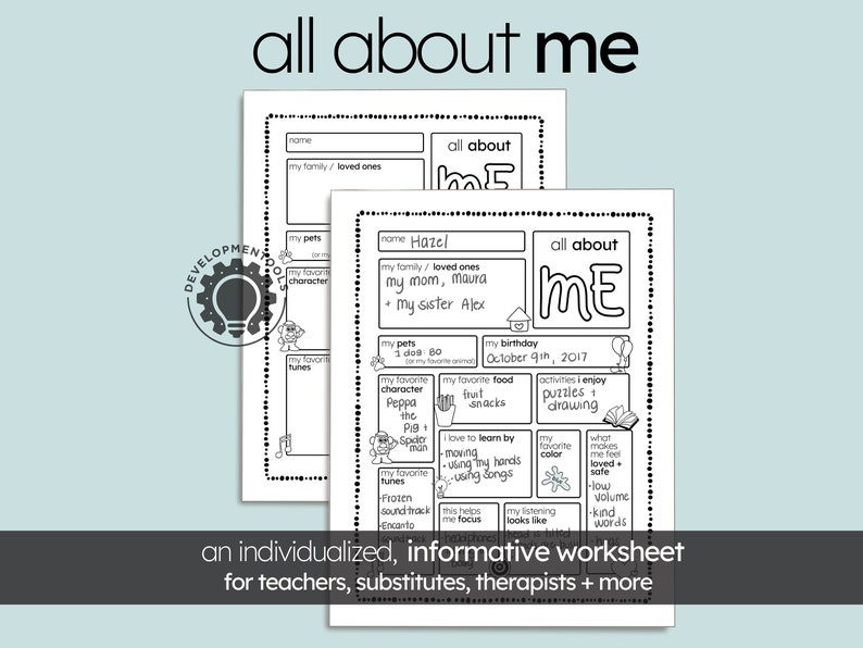 All About Me Poster Classroom Resource Child-specific - Etsy