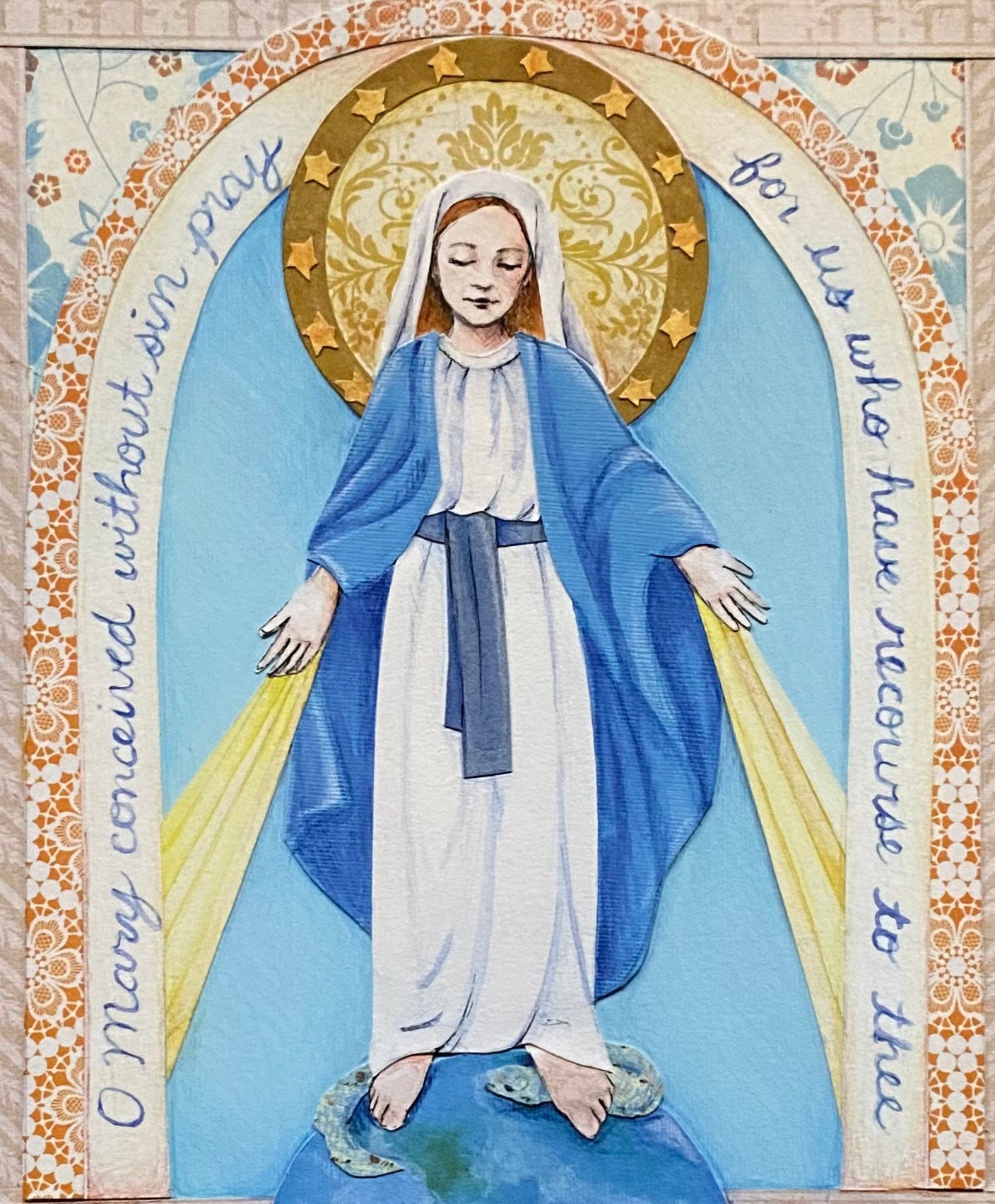 Our Lady of the Miraculous Medal Collage Print - Etsy Australia