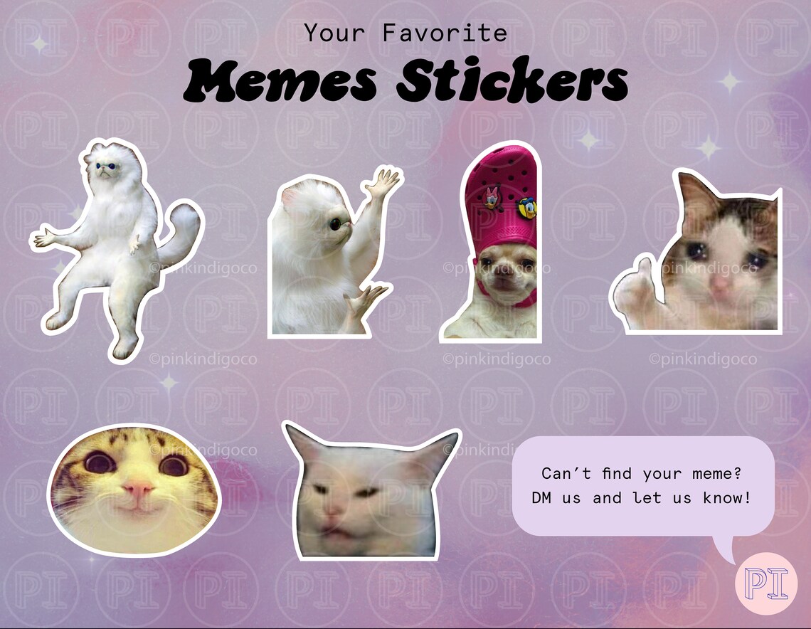 Meme Stickers, Meme Sticker, Animal Meme Sticker, Cat Meme Dog Meme ...