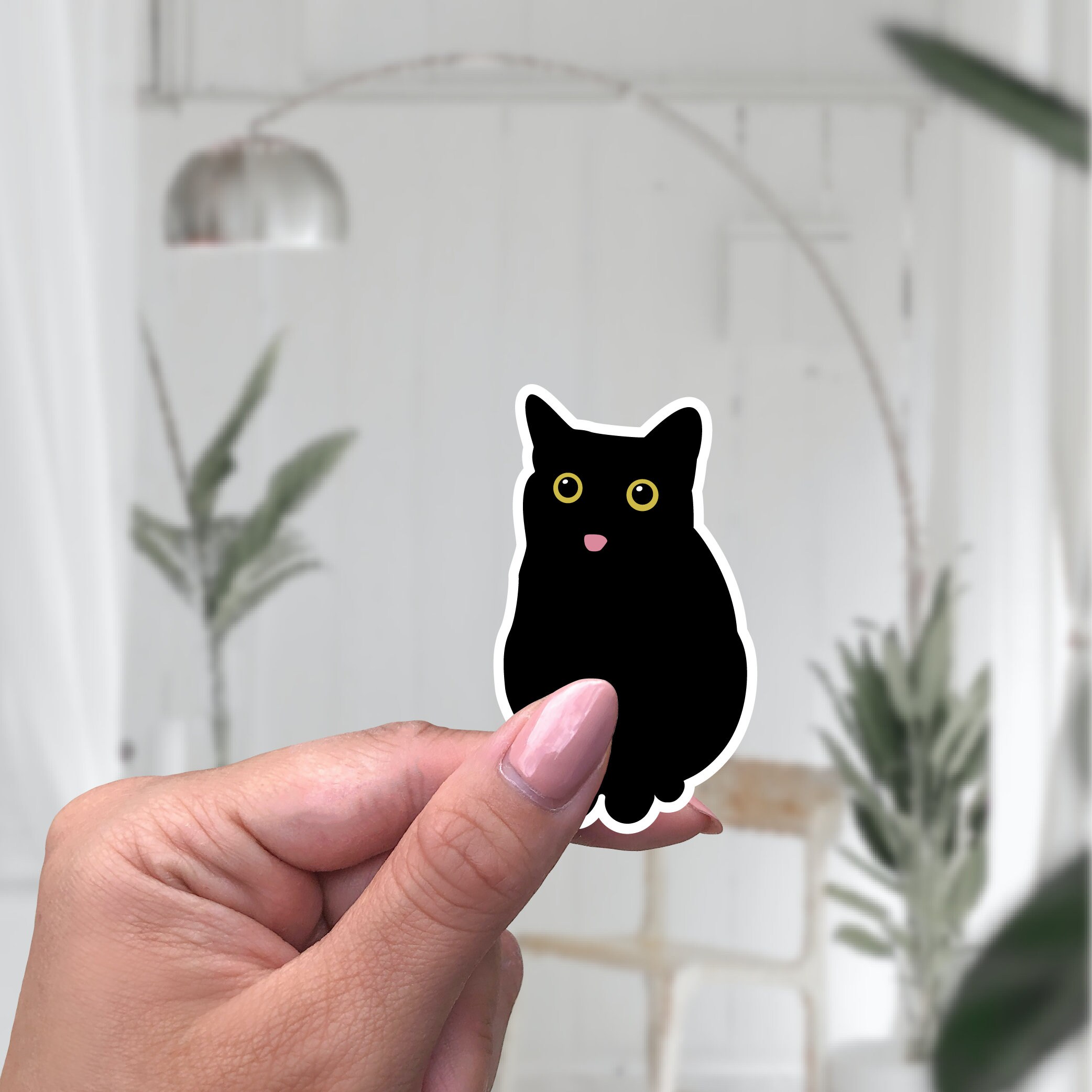 Black Cat Meme Sticker Cat Blep Tongue Sticker Blep Cat | Etsy