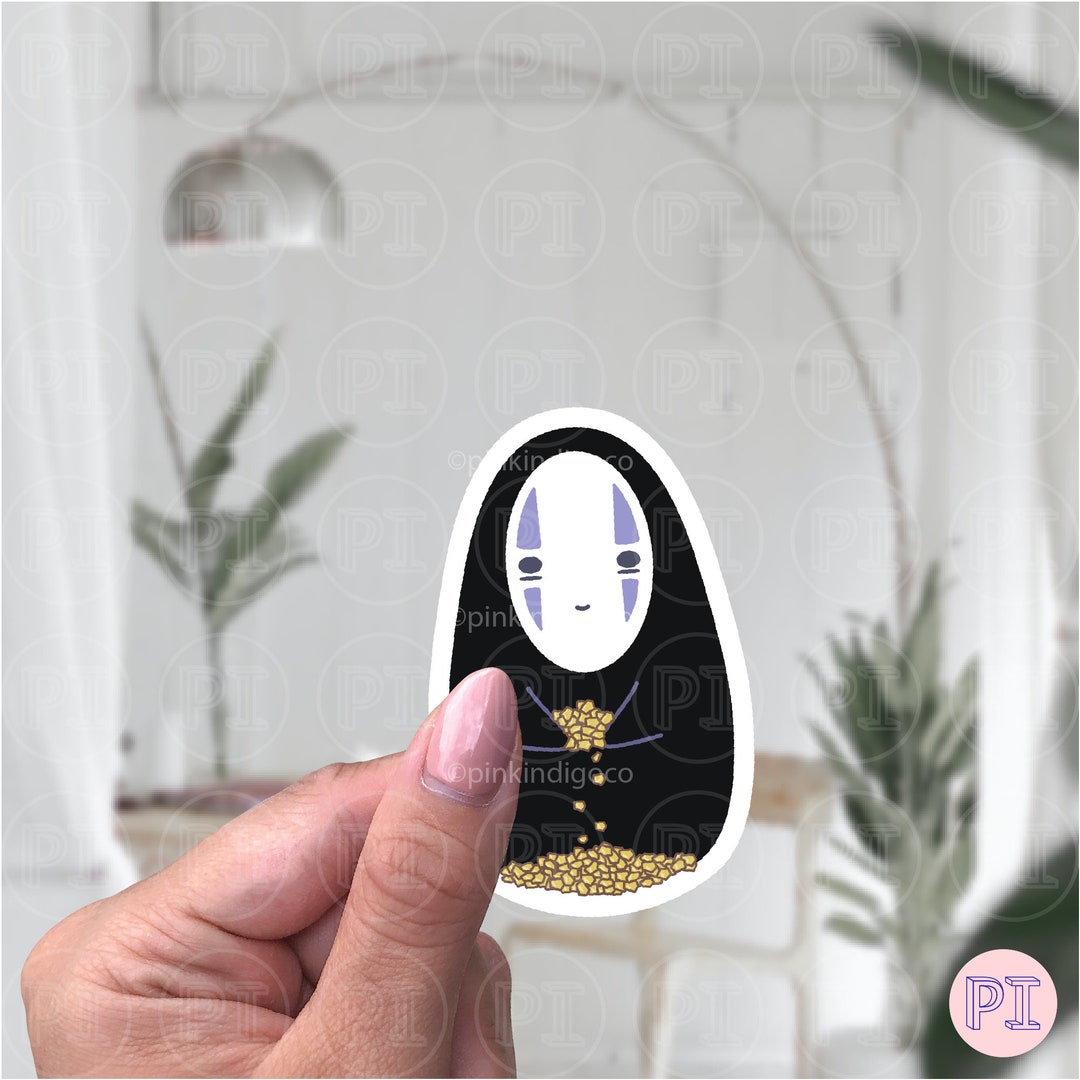 No Face Stickers Glossy Vinyl Sticker Anime Best Friend - Etsy
